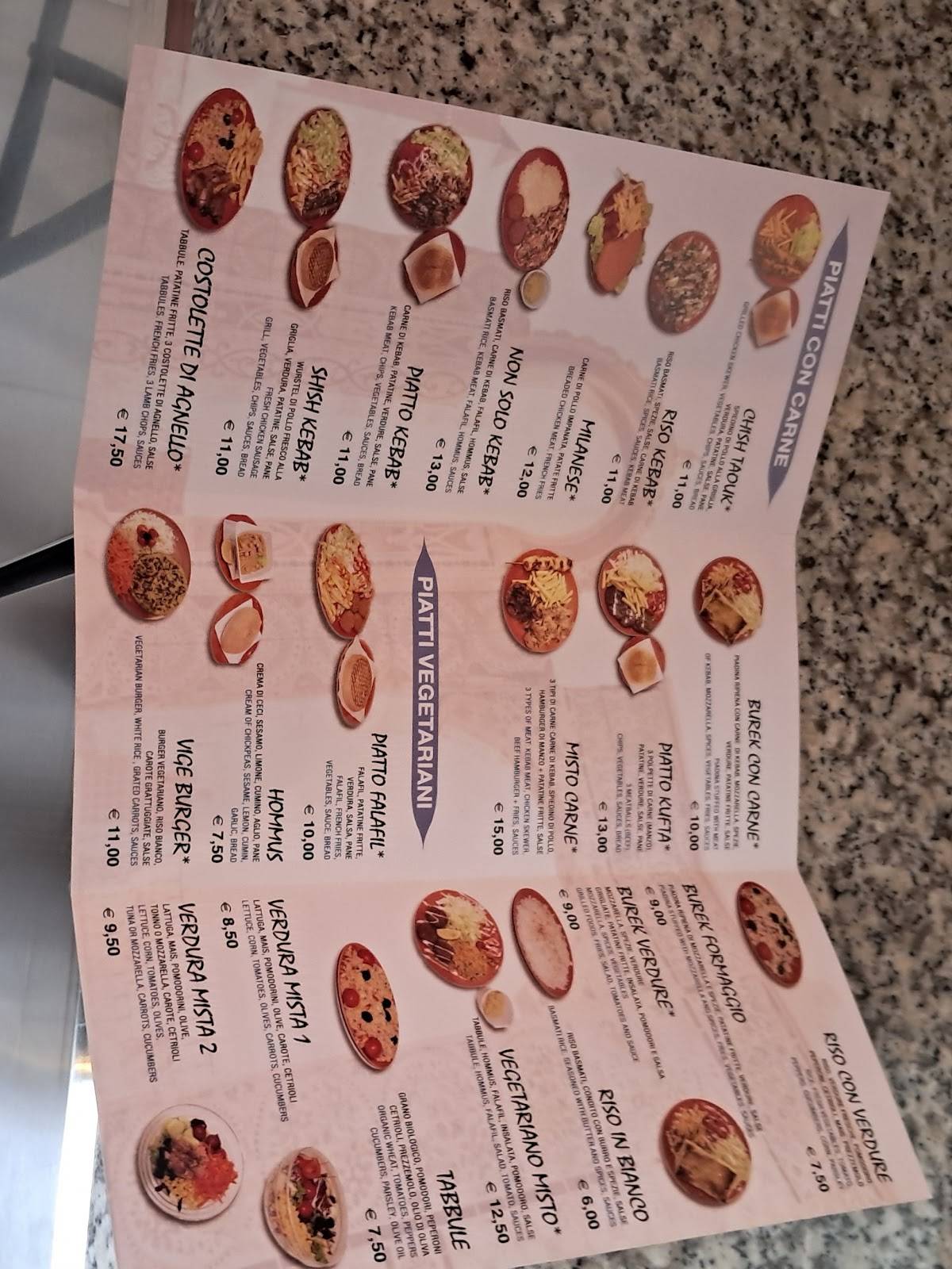 Menu at Non solo kebab 2, Grado
