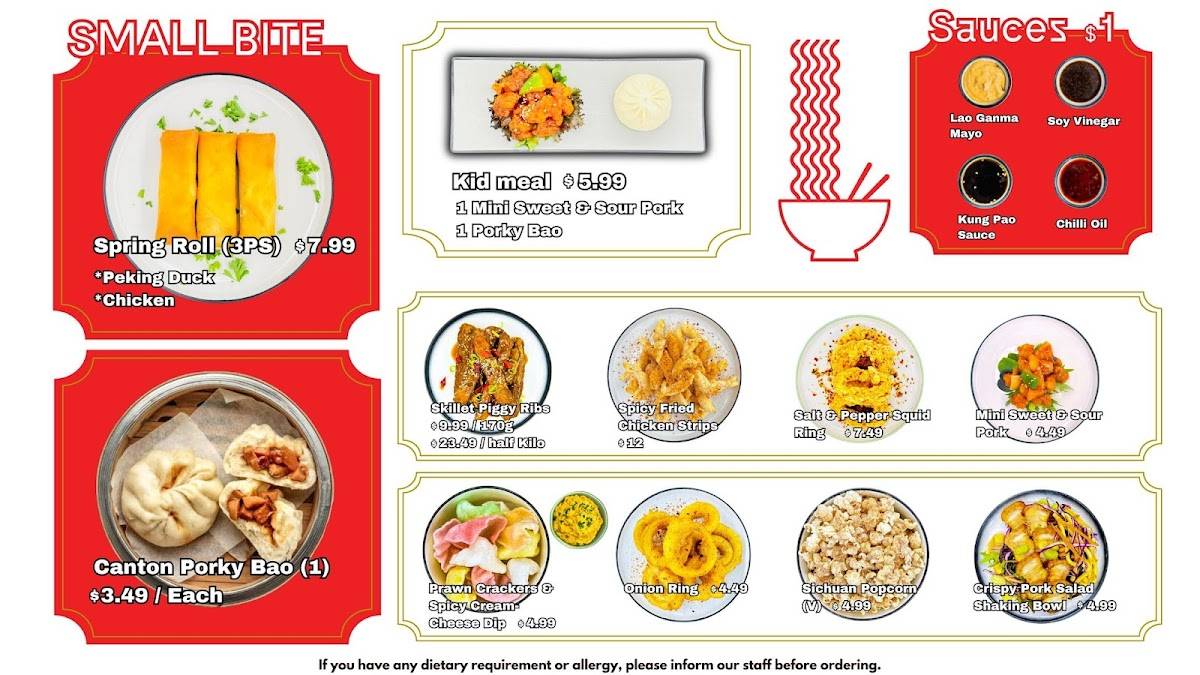Menu at Noodle Head Bell Block restaurant, New Plymouth