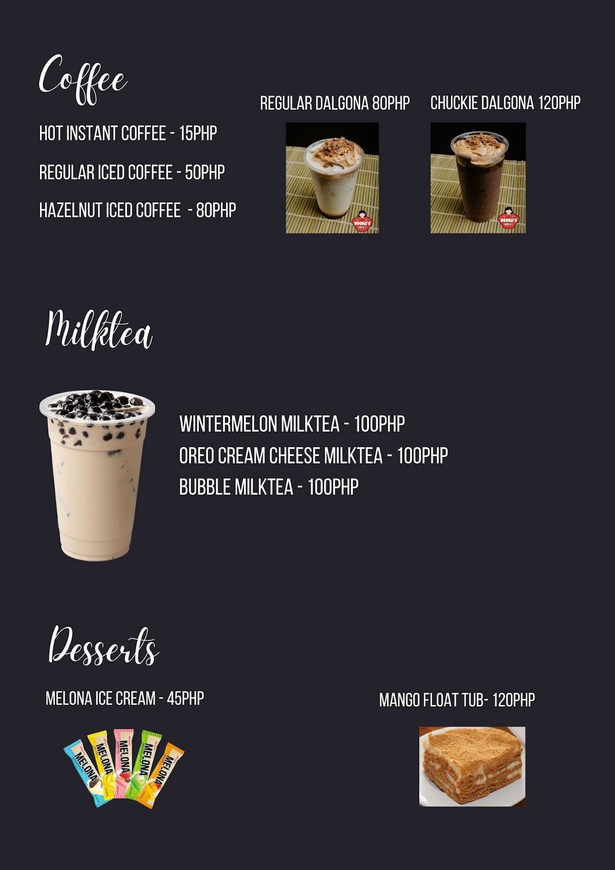 Menu at Noonas Grill restaurant, Iligan City