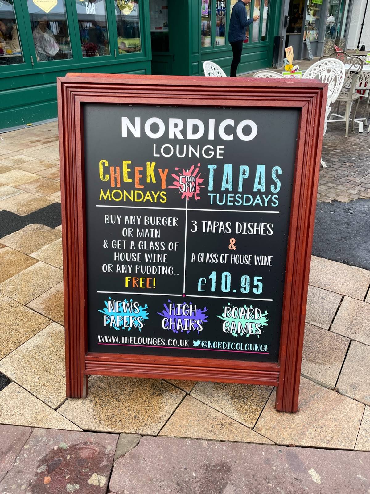 Menu at Nordico Lounge restaurant, Ormskirk