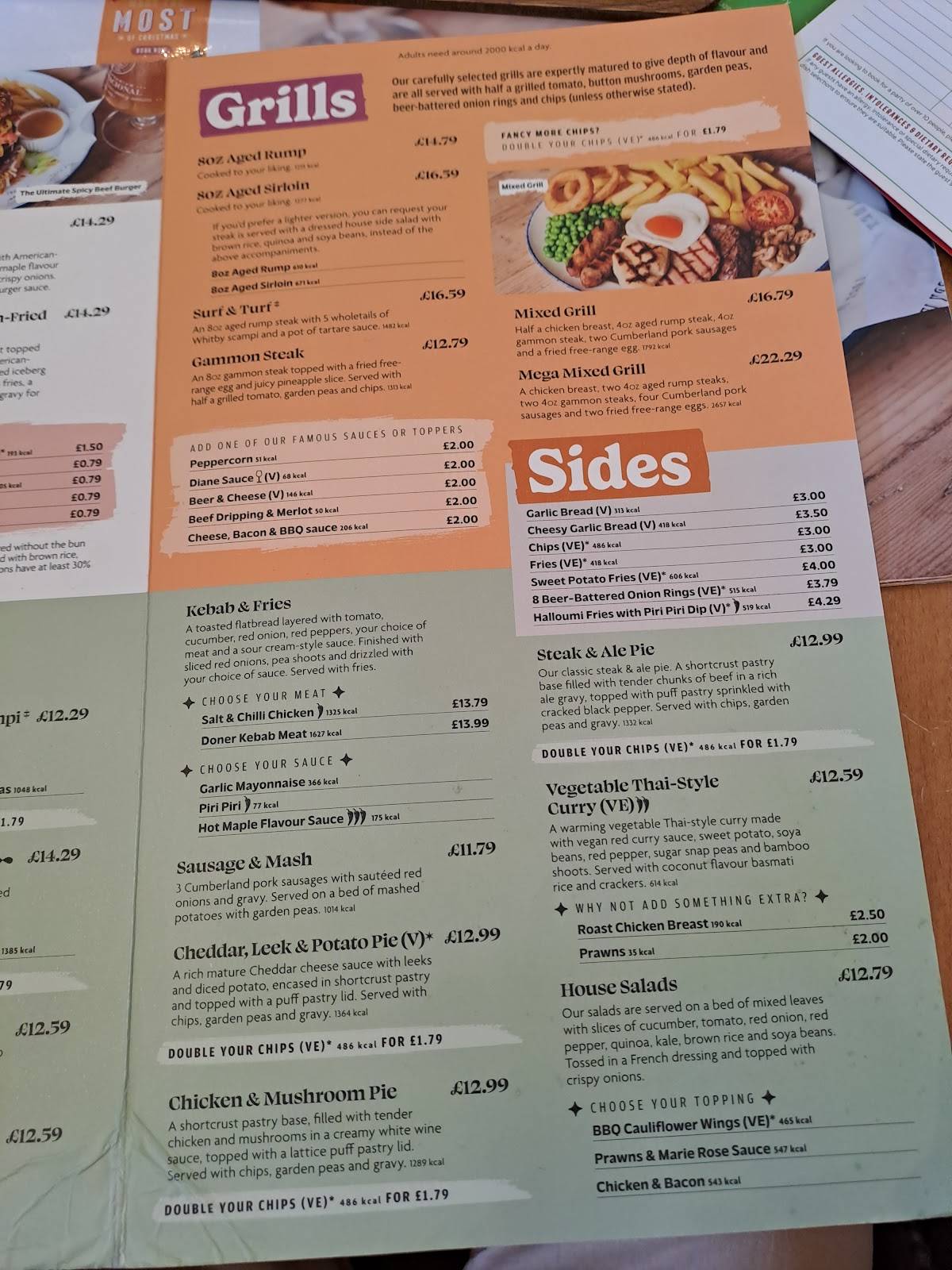 Menu at Cock Inn pub & bar, Norwich, 1 Drayton High Rd