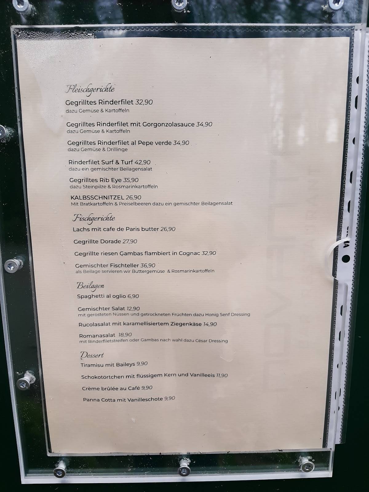 Speisekarte von Novanta Bar, Restaurant & Eventlocation, Essen