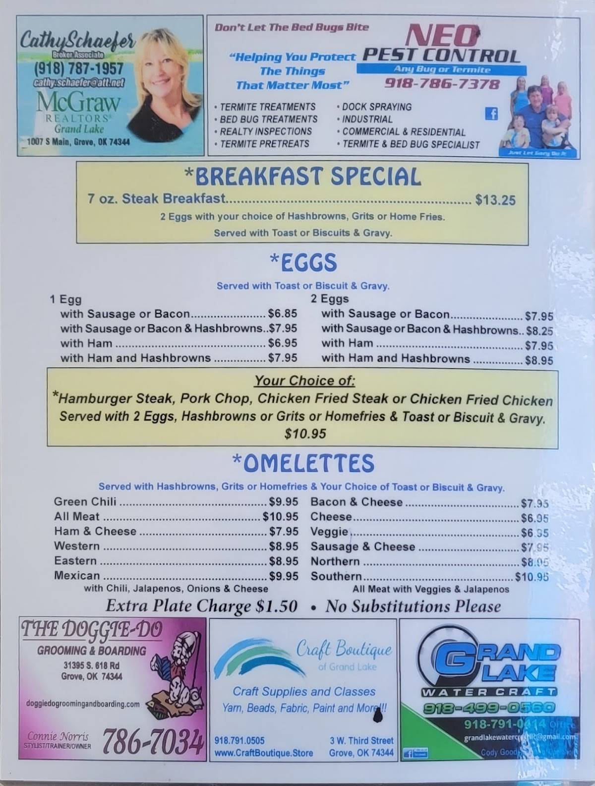 Menu at Nu Taste restaurant, Grove