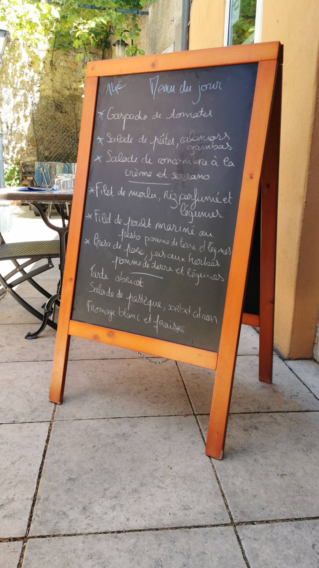 Menu au Ô Mazette restaurant, Fabrezan