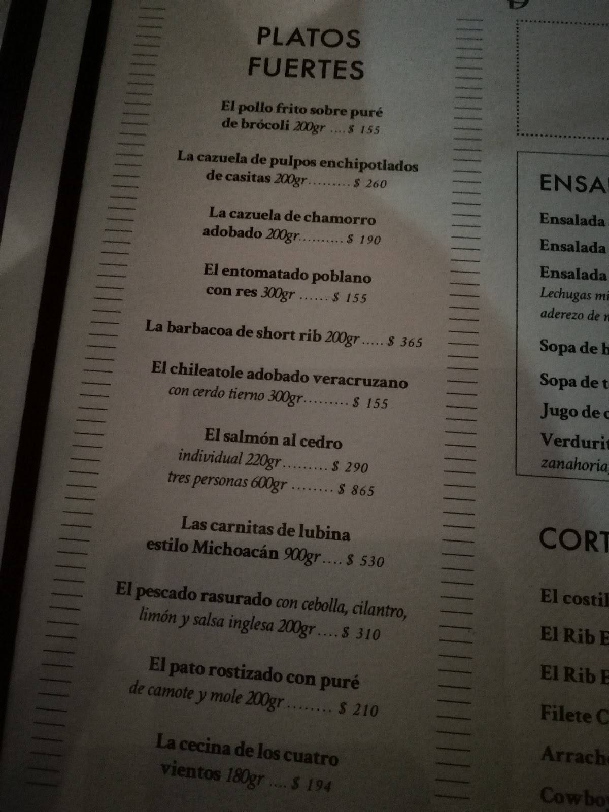 Carta del restaurante Ofelia Botanero, Ciudad López Mateos, Séneca 349