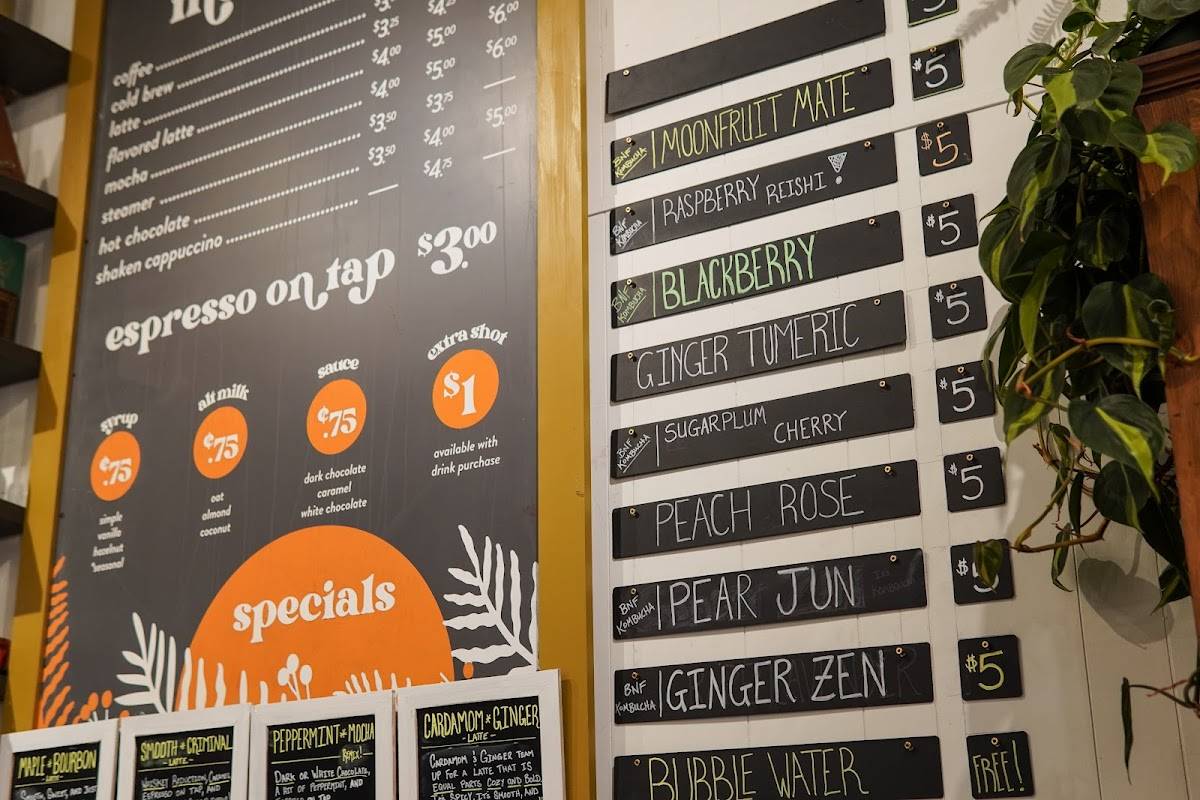 Menu at Offbeat Coffee restaurant, Salem