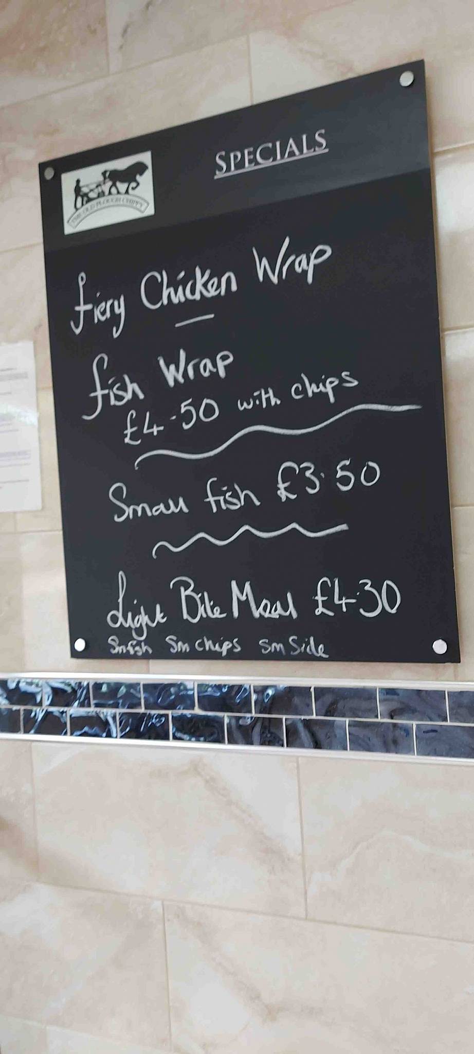 Menu at Old Plough Chippy restaurant, Oldham