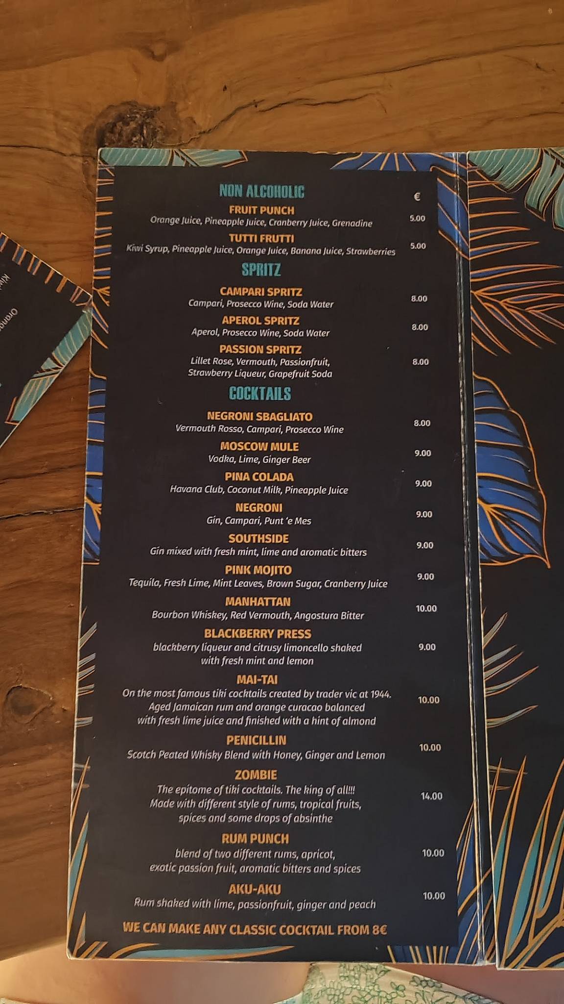 Menu at Olea, Ipsos
