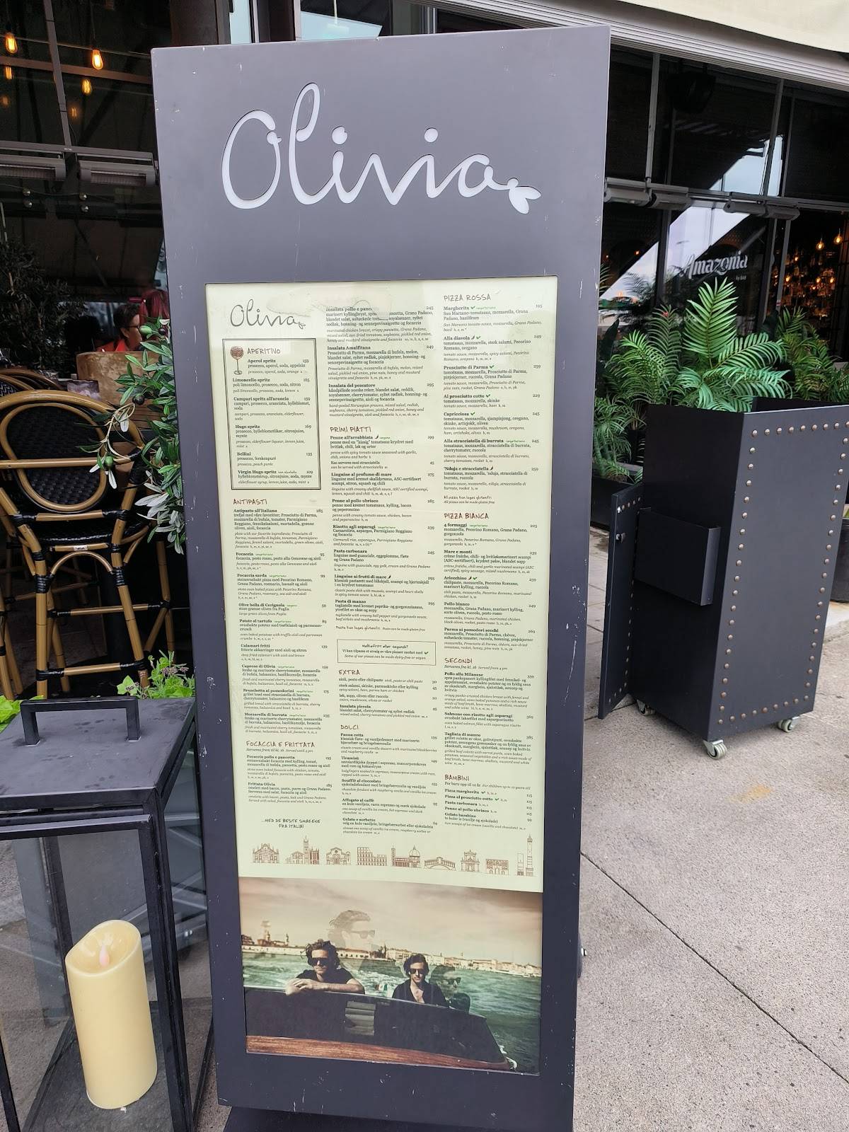 Menu at Olivia Restaurant Tjuvholmen, Oslo, Bryggegangen 4