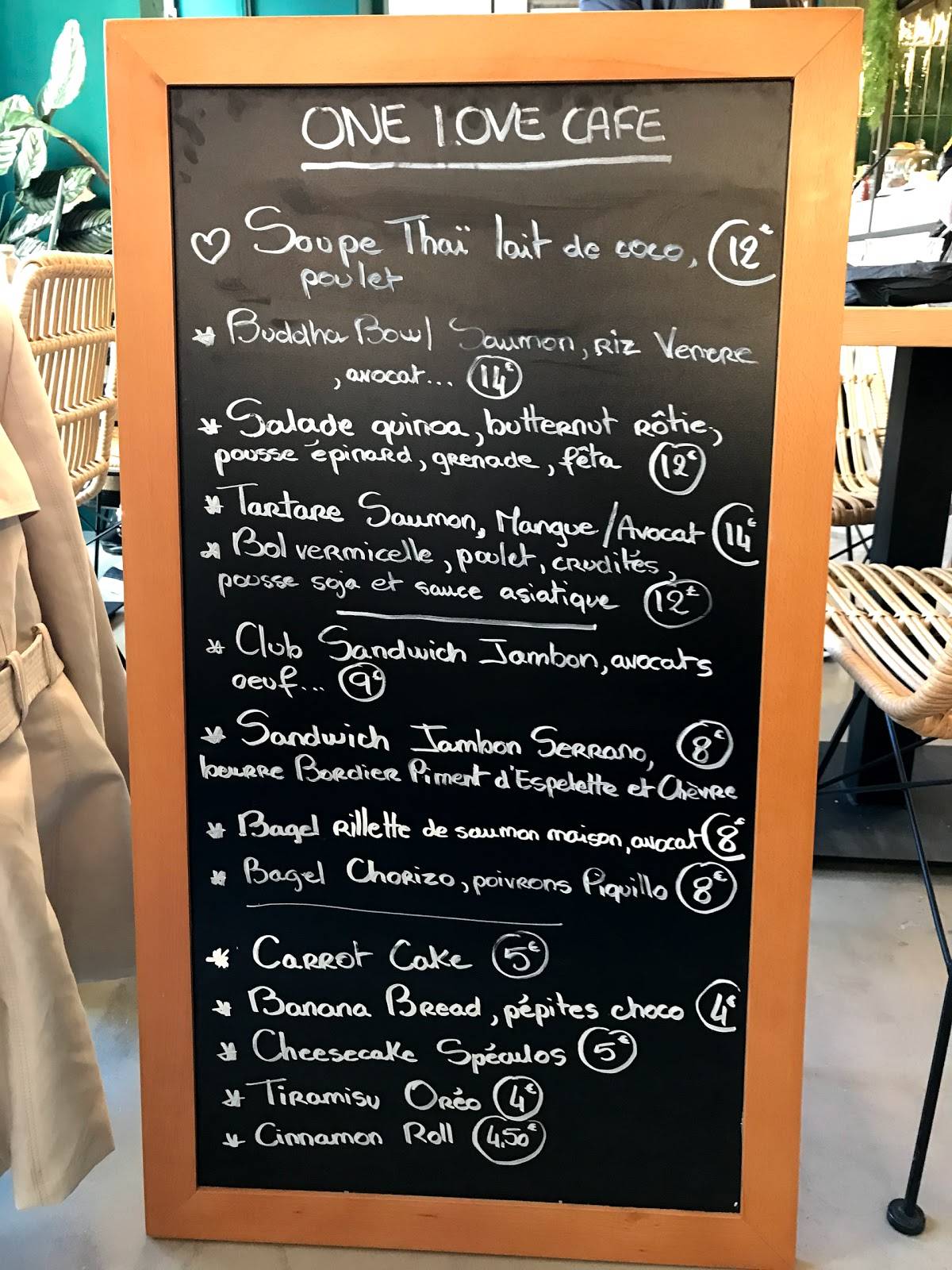 Menu at One Love Cafe, Nice