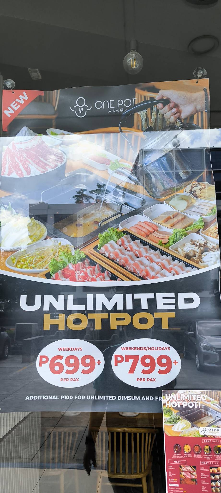 Menu at One Pot restaurant, Pasay