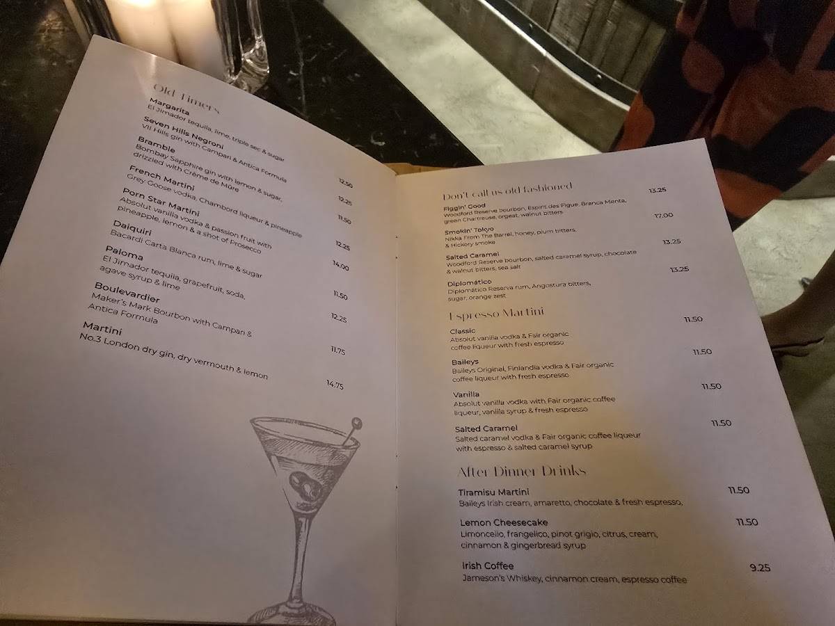 Menu at Opera Restaurant Bar & Grill, Chester