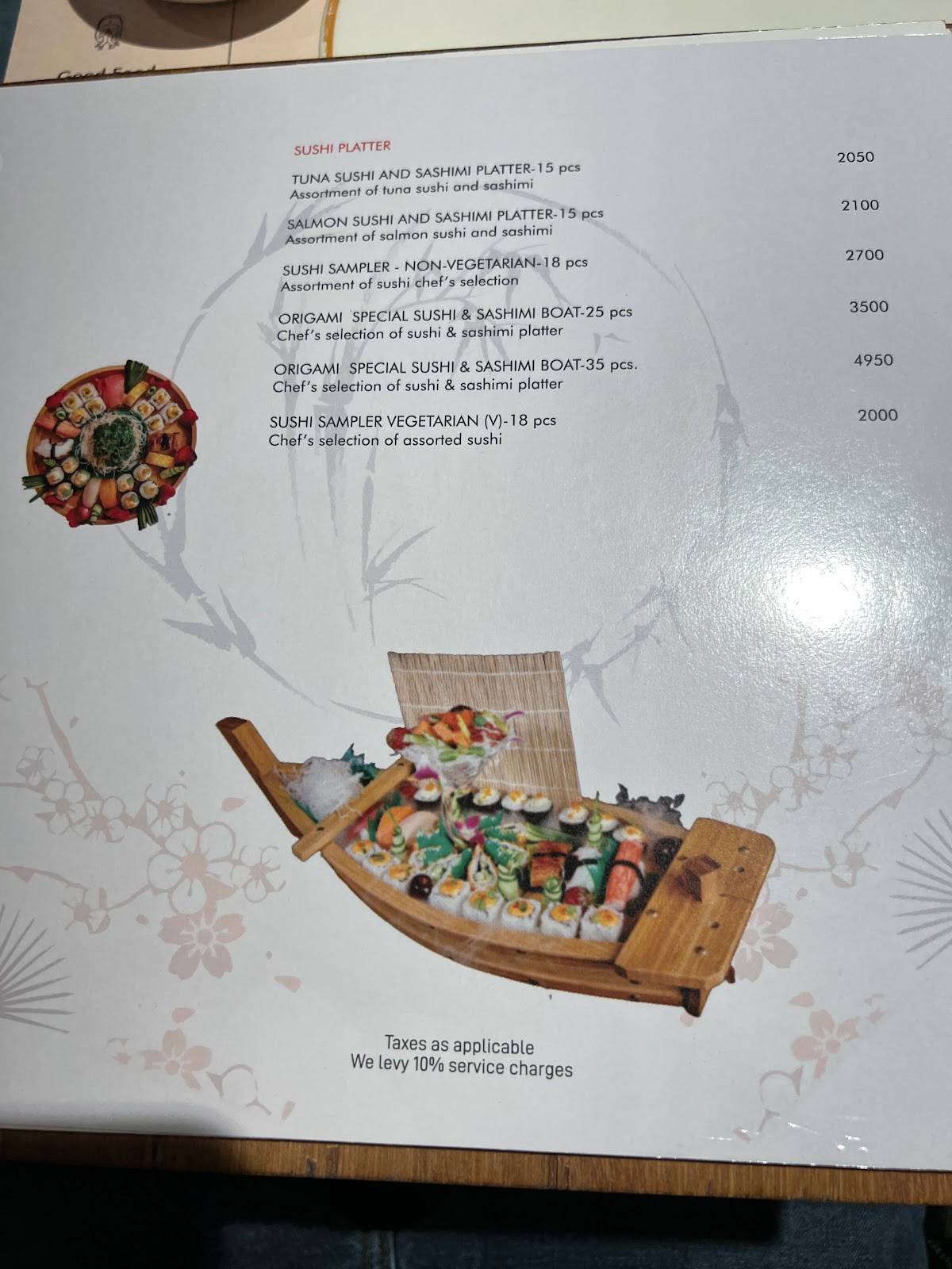Menu at Origami Japanese & Korean Restaurant - BKC, Mumbai