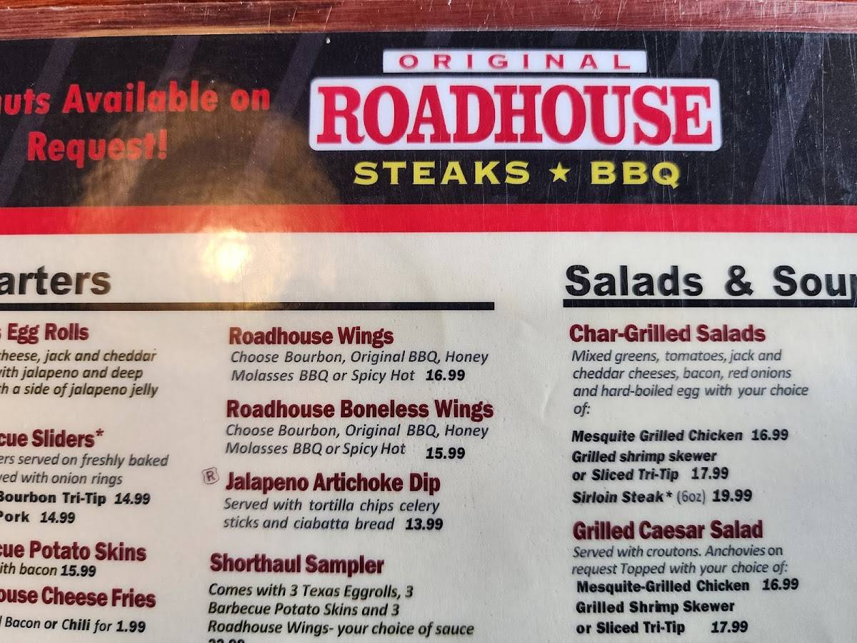 Menu at Original Roadhouse Grill steakhouse, Gresham