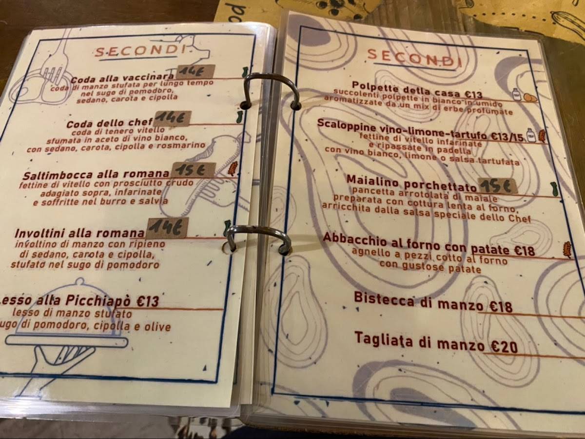 Menu da Osteria da Checco Ar 65 ristorante, Roma