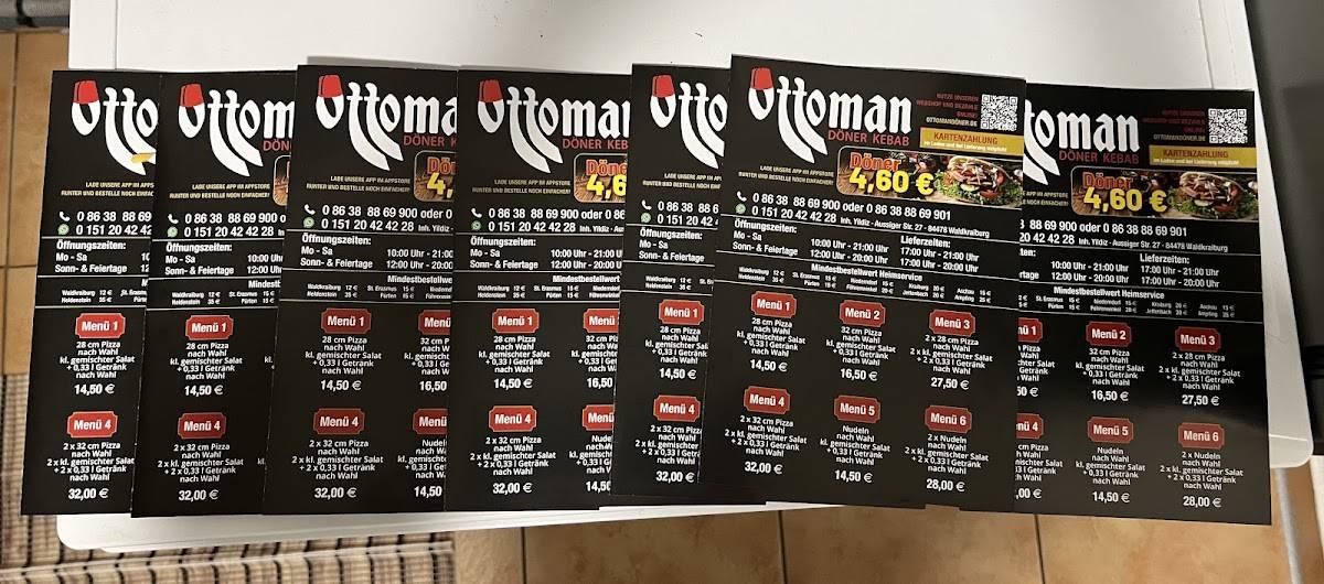Speisekarte von Ottoman Döner Kebab UG Waldkraiburg restaurant ...