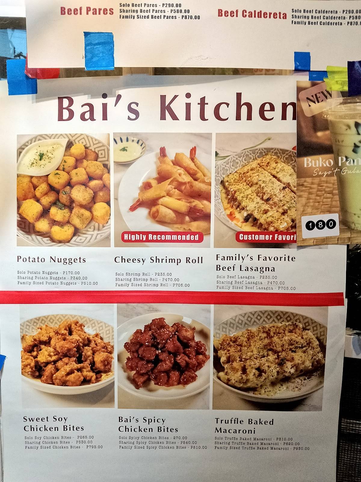 Menu at Humble Beginnings Cafe, Quezon City