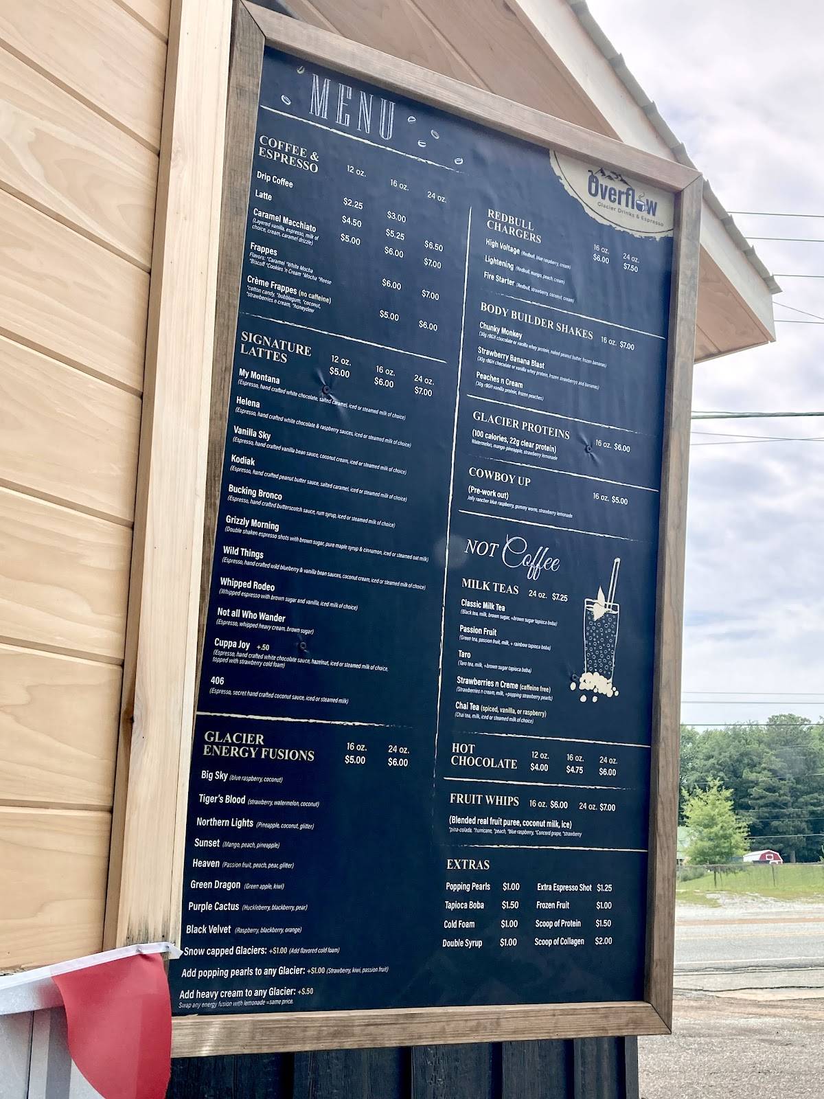 Menu at Overflow Drivethru, Henderson
