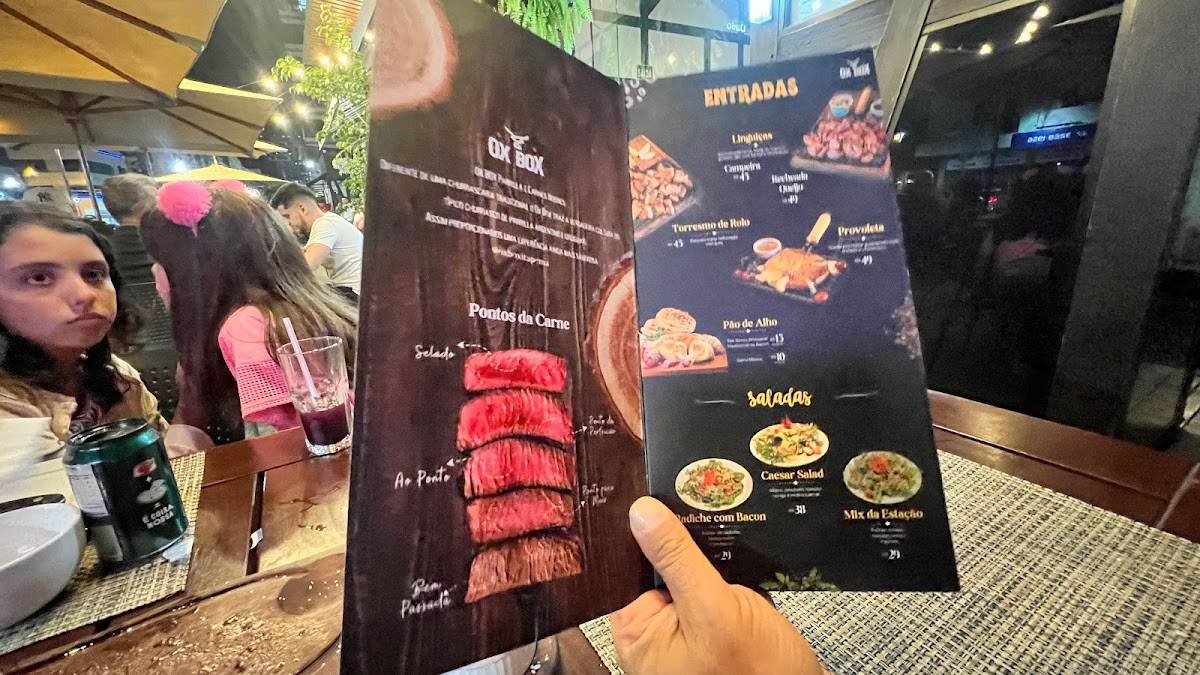 Menu em Ox Box Parrilla - Restaurante Carnes Nobres, Itapema