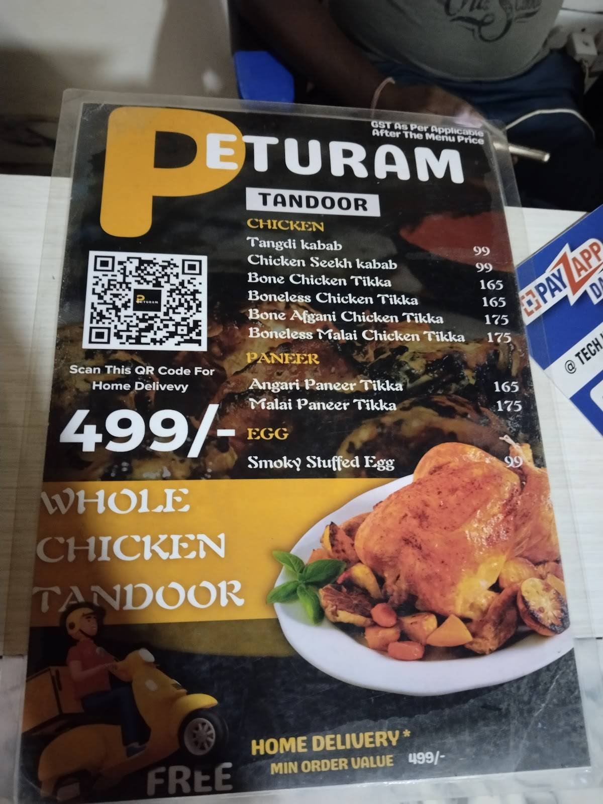 Menu at PETURAM, Gopalgoan
