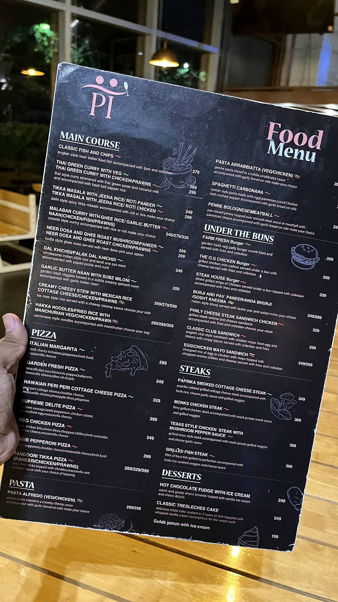 Menu at PI- Lounge and Bar, Bengaluru
