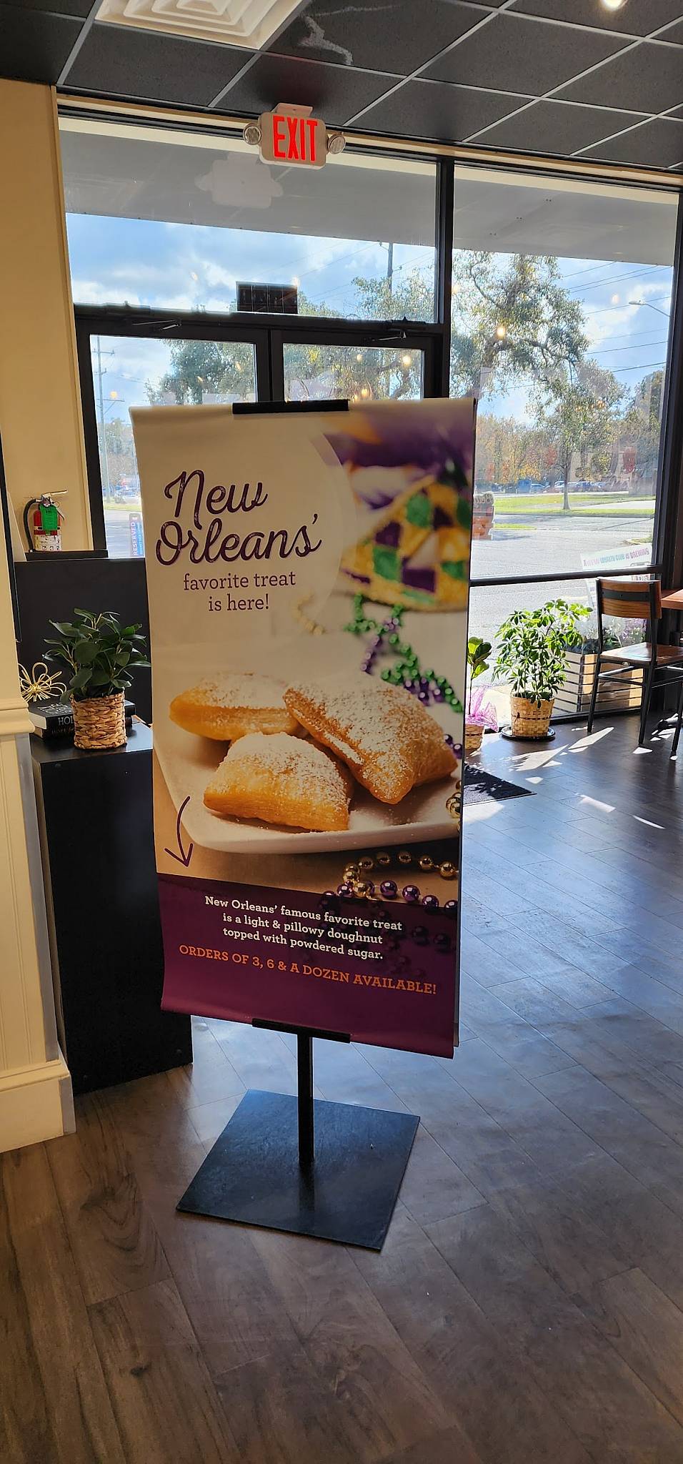 Menu at PJ's Coffee, Crowley