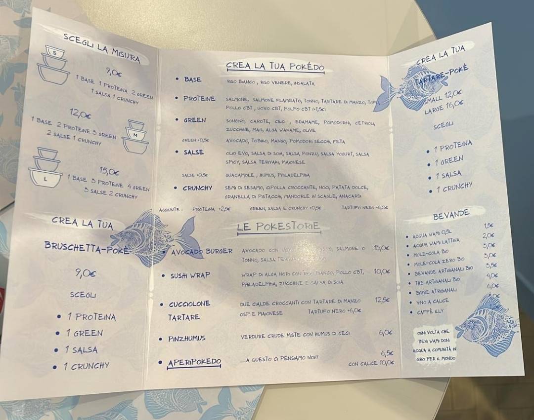 Menu at POKEDO pub & bar, San Miniato