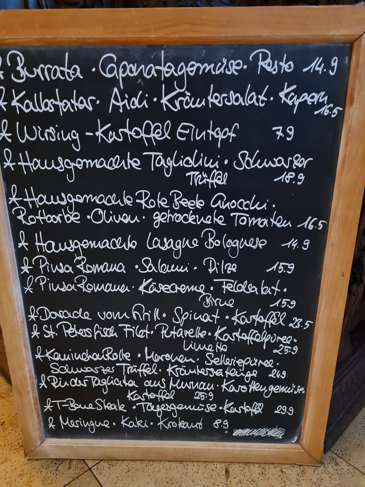 Speisekarte von PURO bar e cucina, München