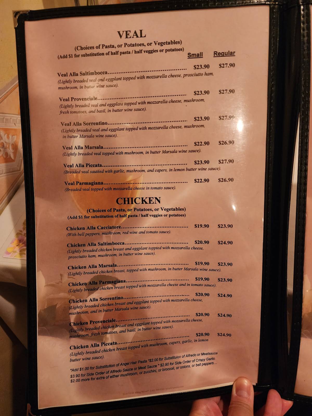Menu at Palazzo Ristorante Italiano restaurant, Aiea, 99-080 Kauhale St ...