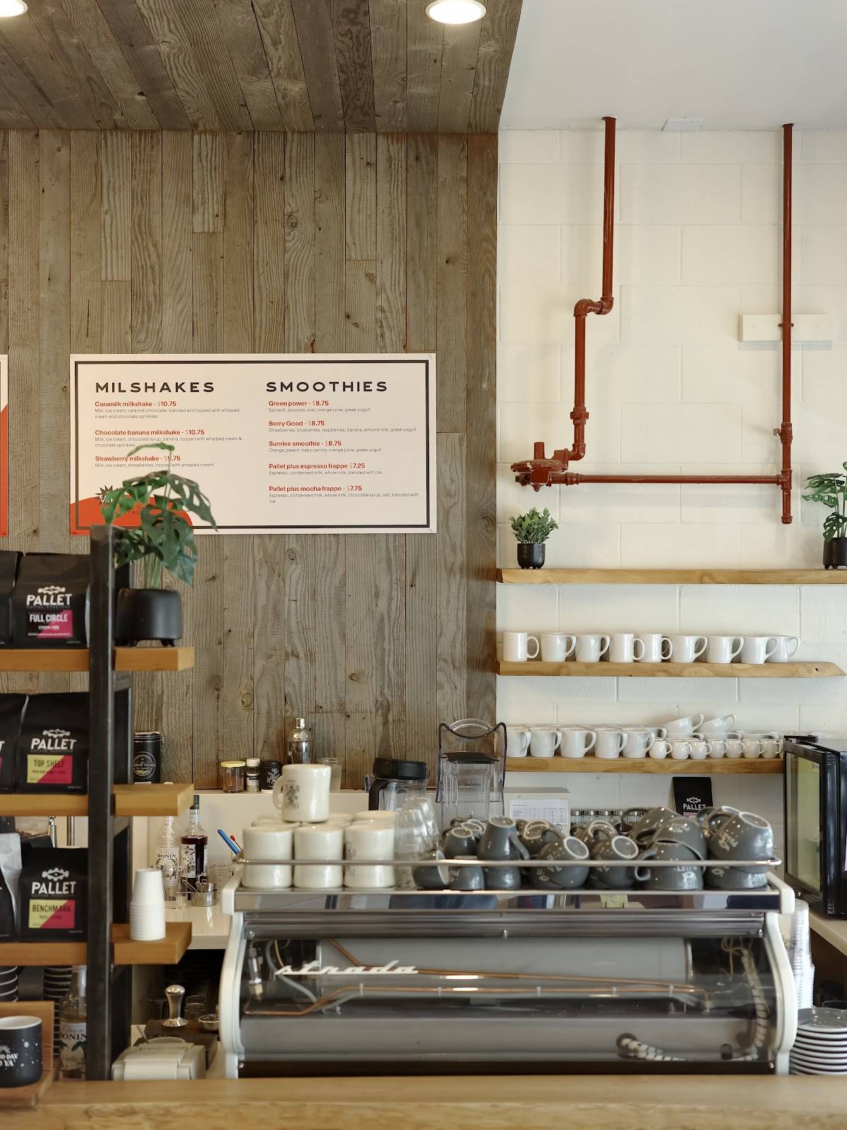 Menu at Pallet Coffee Roasters cafe, Vancouver, 323 Semlin Dr