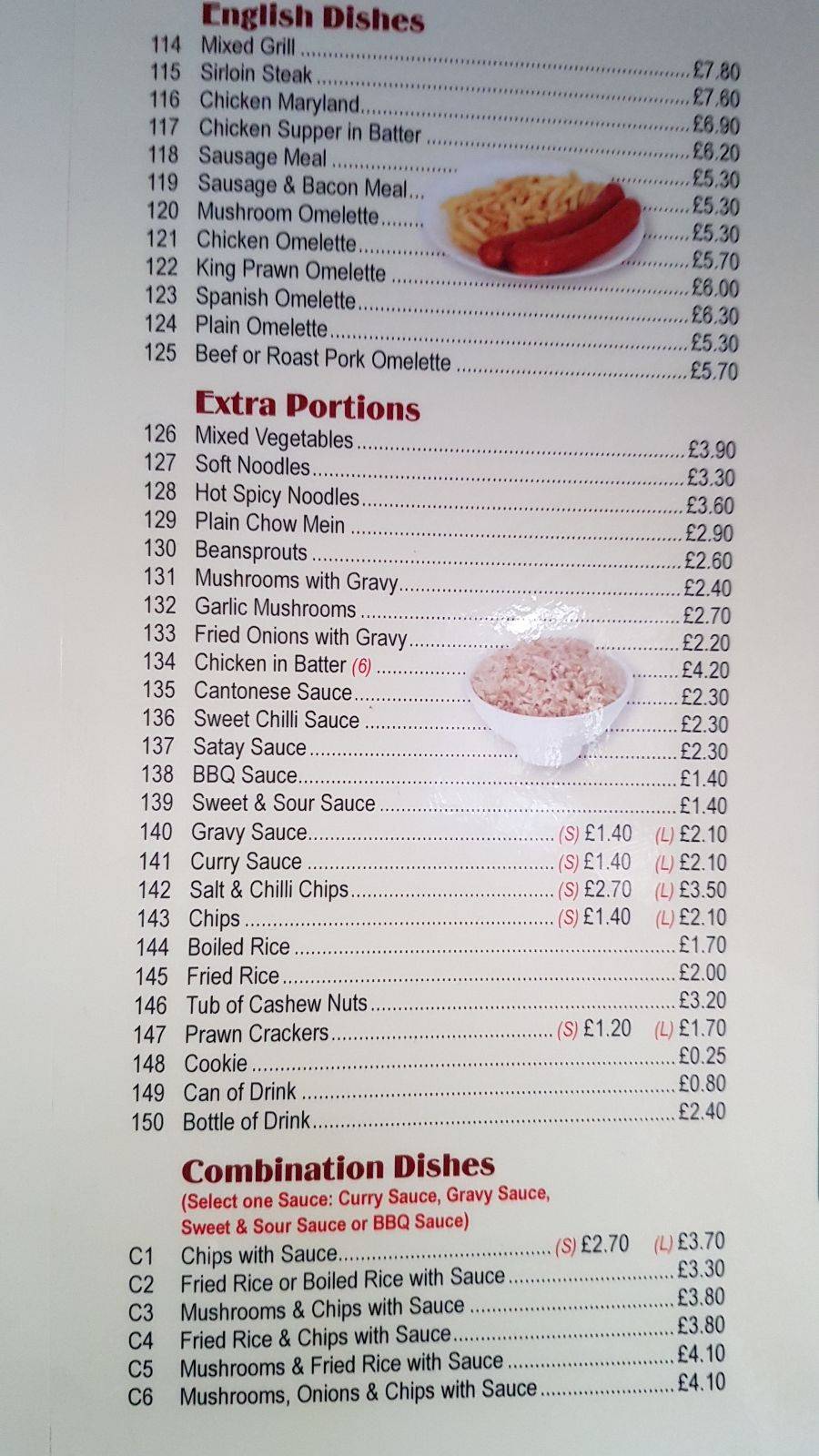 Menu at Panda Take Away fast food, Seaham, West View