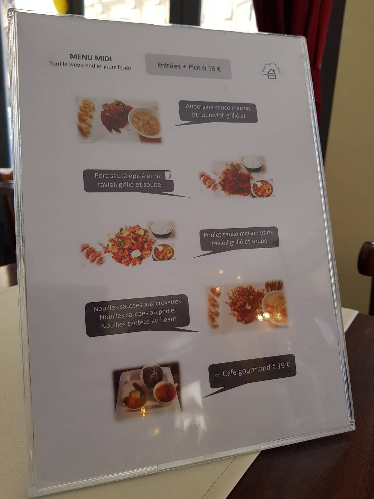 Menu au Le Granite restaurant, Paris, 19 Rue Duranton