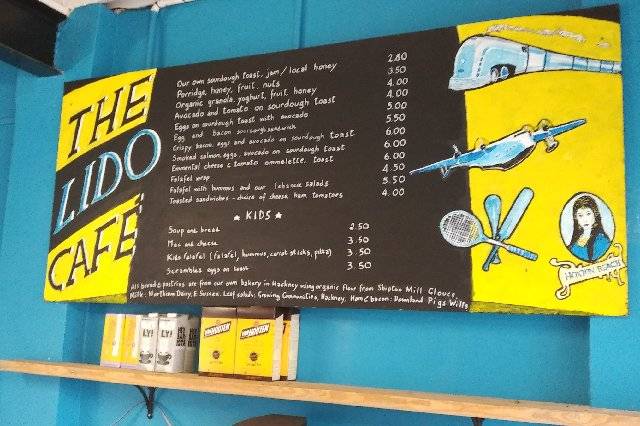 Menu at Parliament Hill Fields Lido Café cafe, London