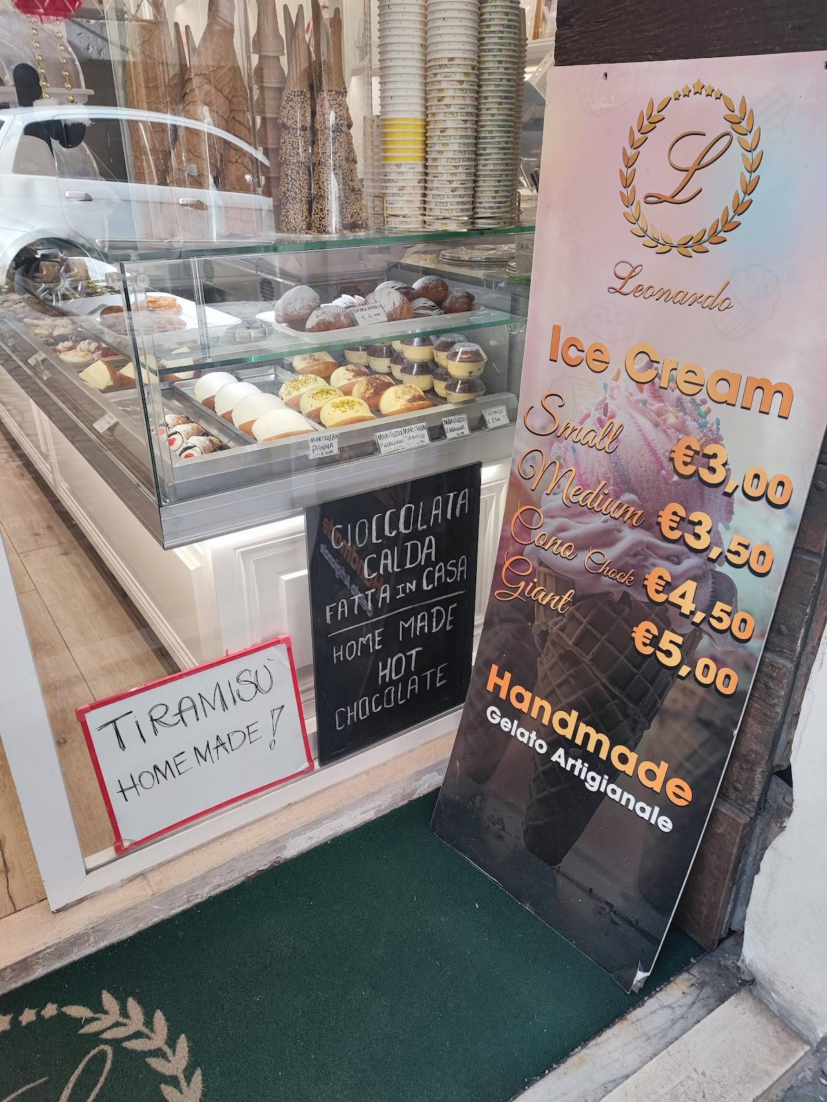 Menu da Pasticceria Leonardo Roma, Roma