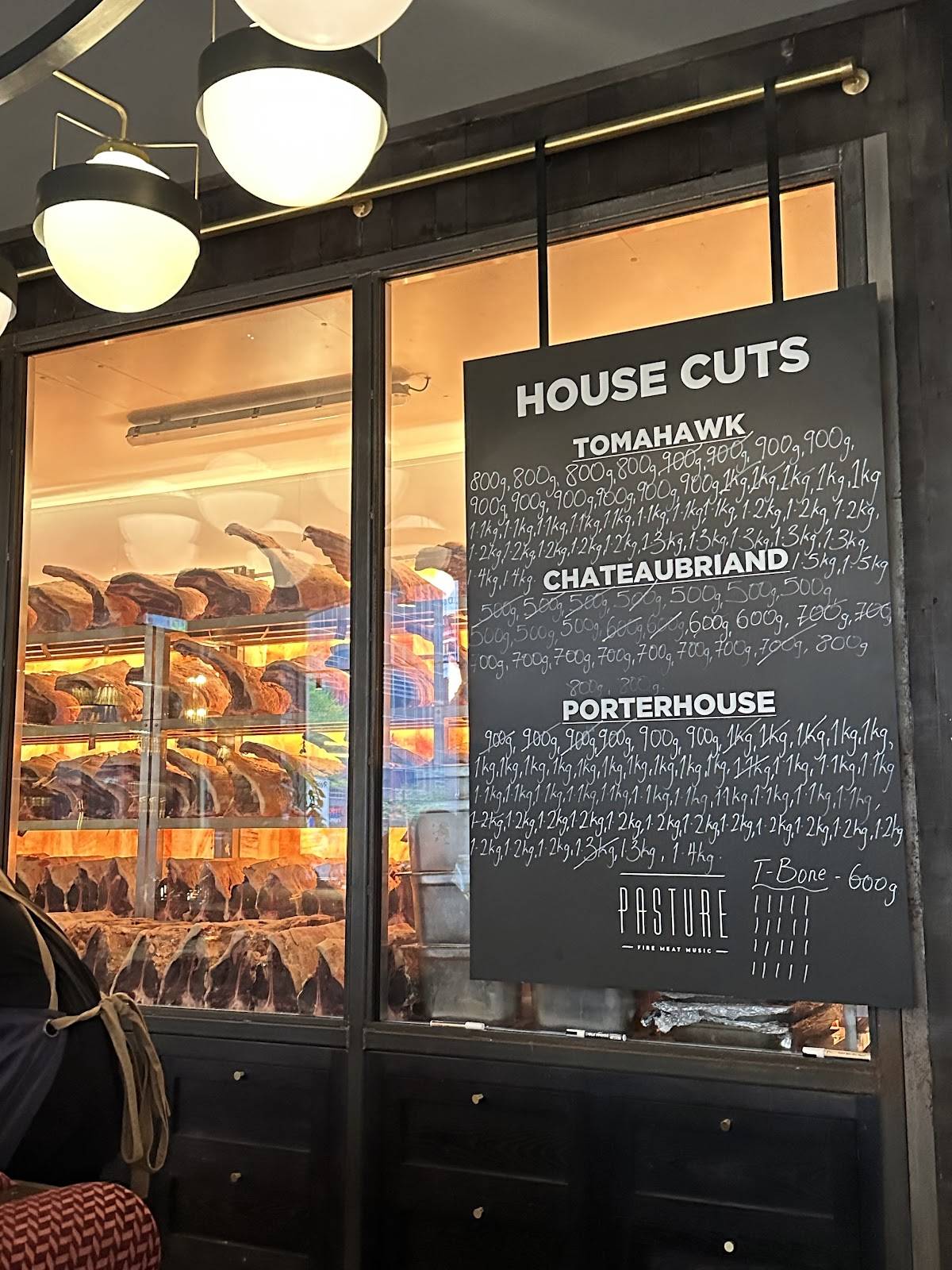Menu at Pasture Birmingham restaurant, Birmingham