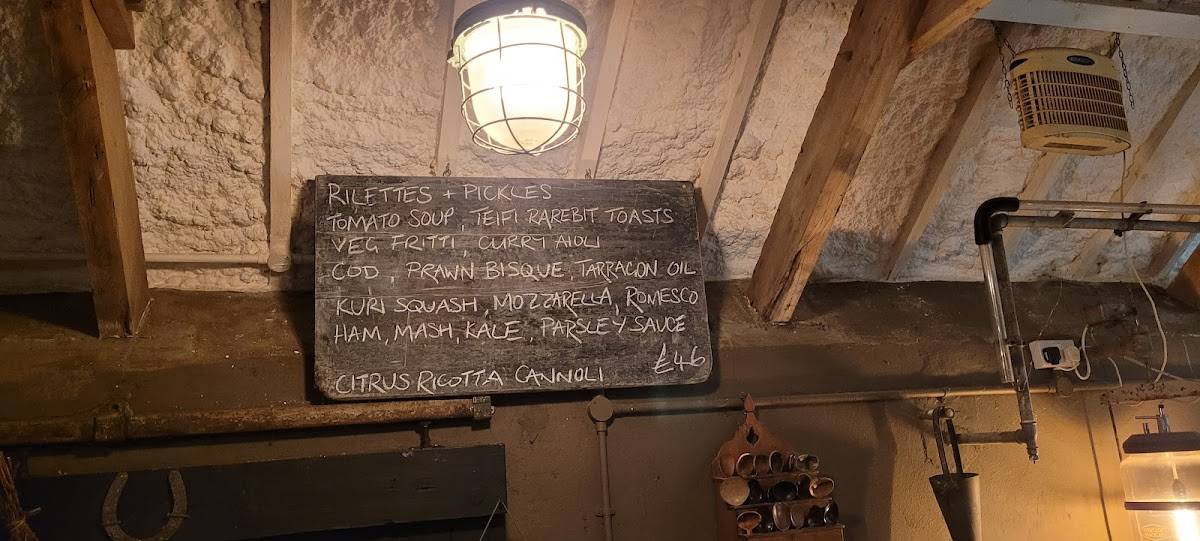 Menu at Paternoster Farm restaurant, England, B4320