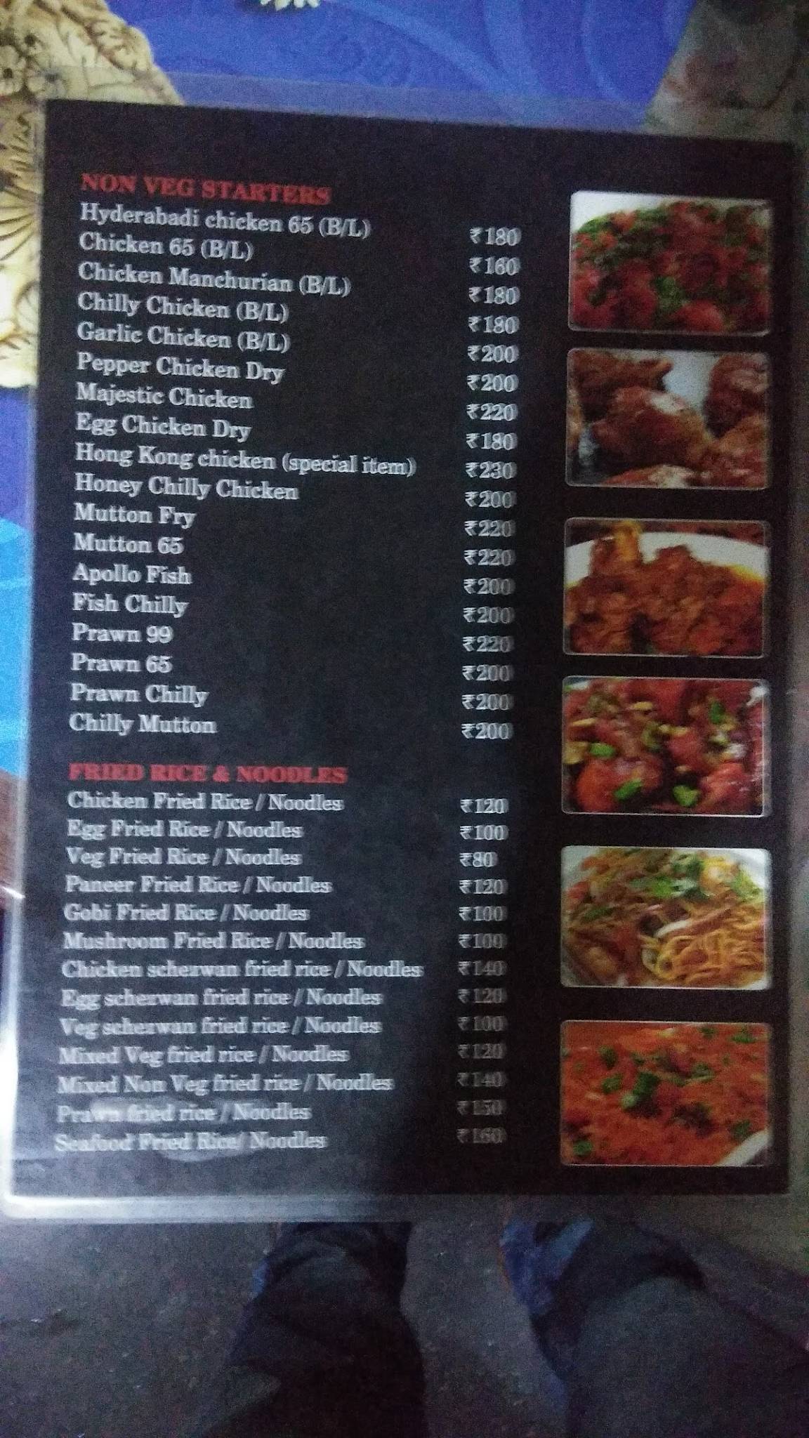 Menu at Peaks Restaurant, Chennai