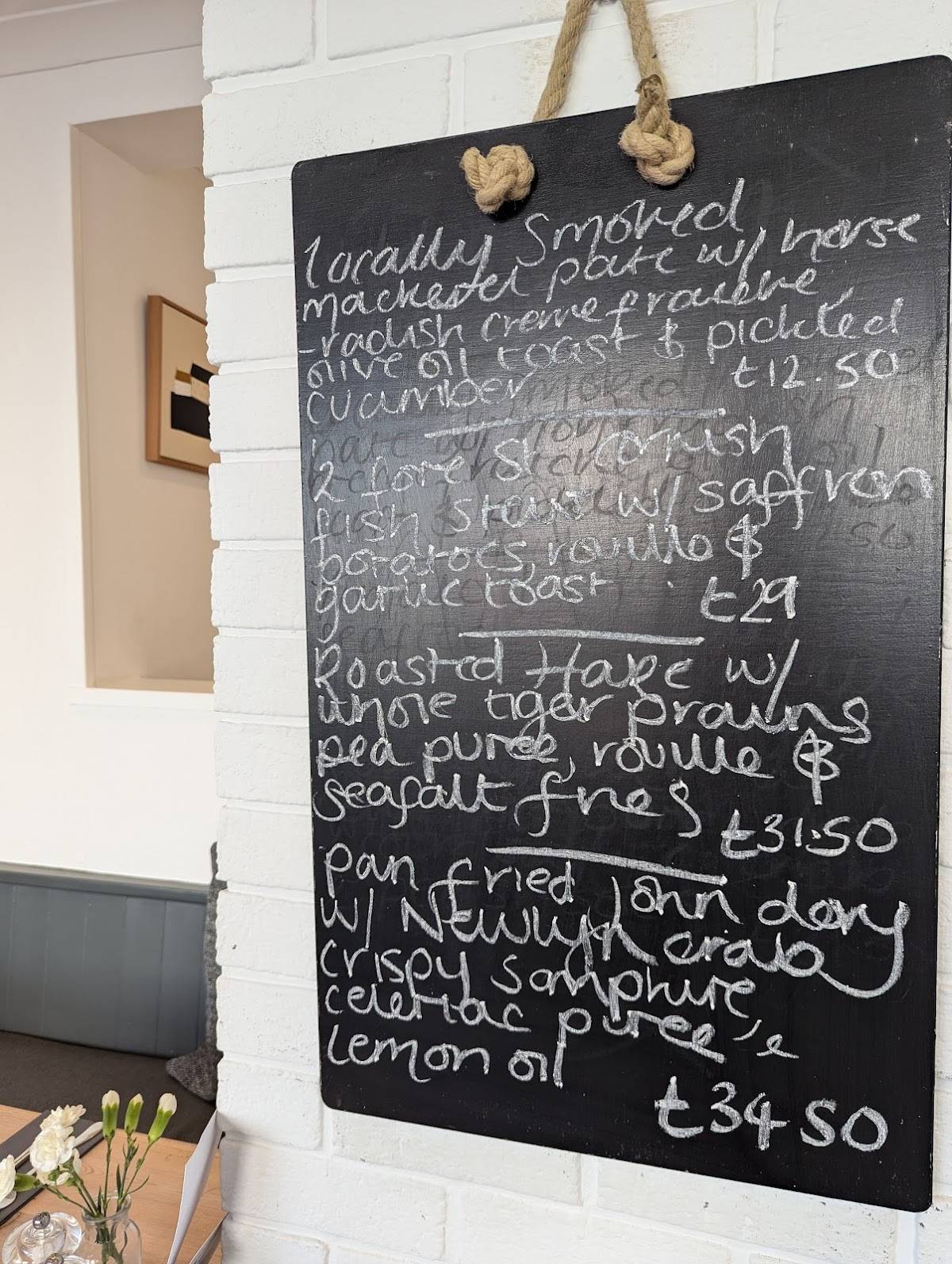 Menu at 2 Fore Street Restaurant, Penzance
