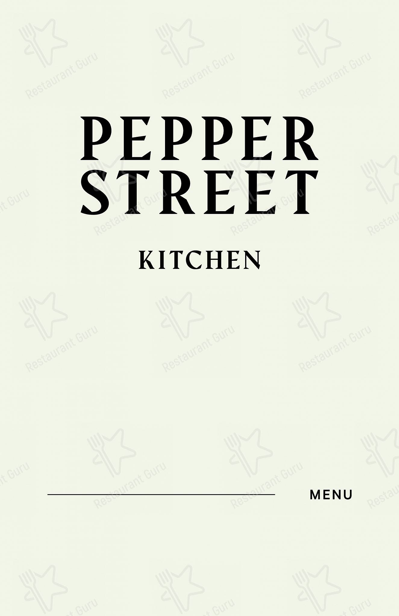 Menu at Pepper Street Kitchen cafe, Matamata