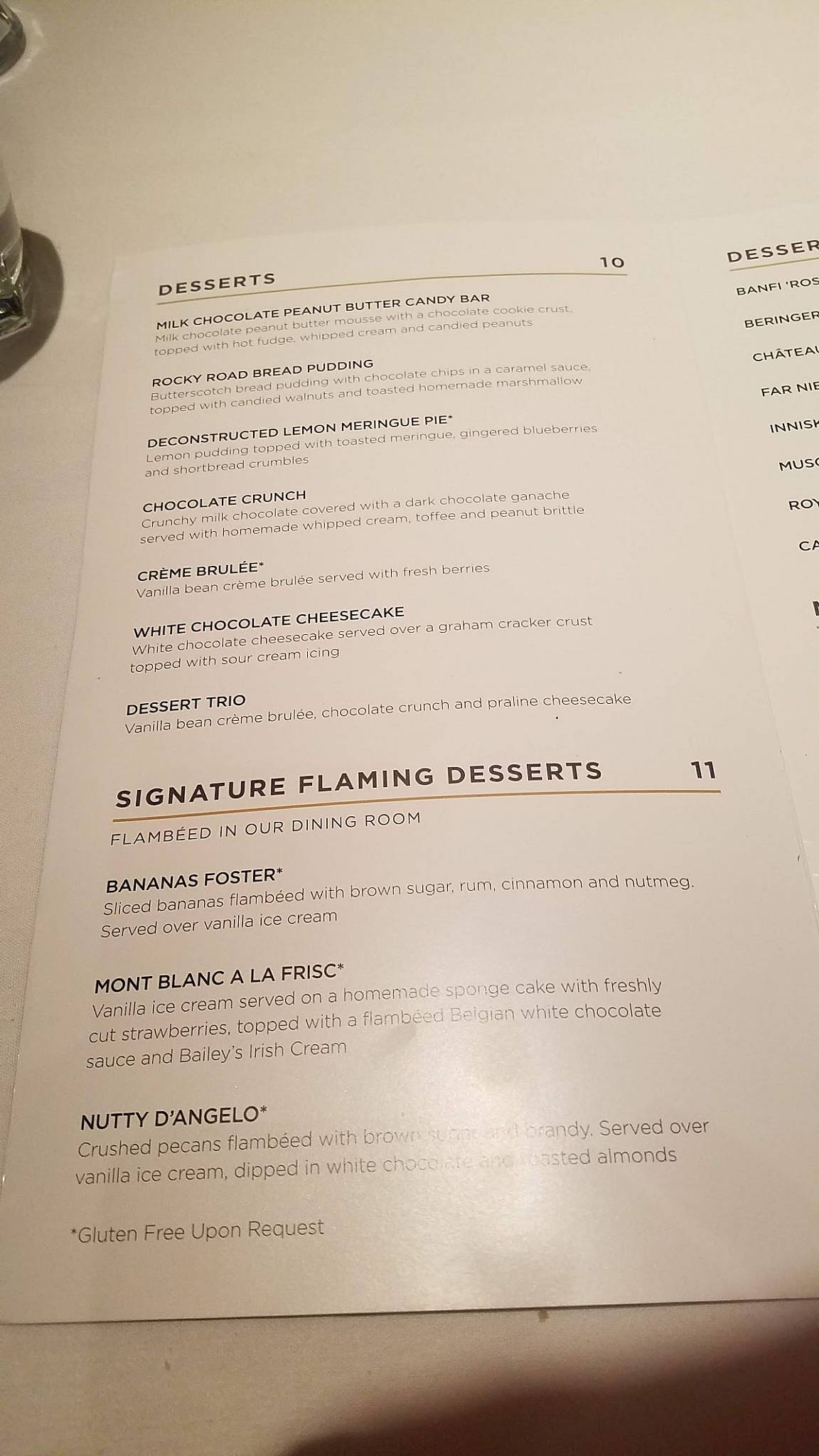 Menu at Perry's Steakhouse & Grille, Grapevine