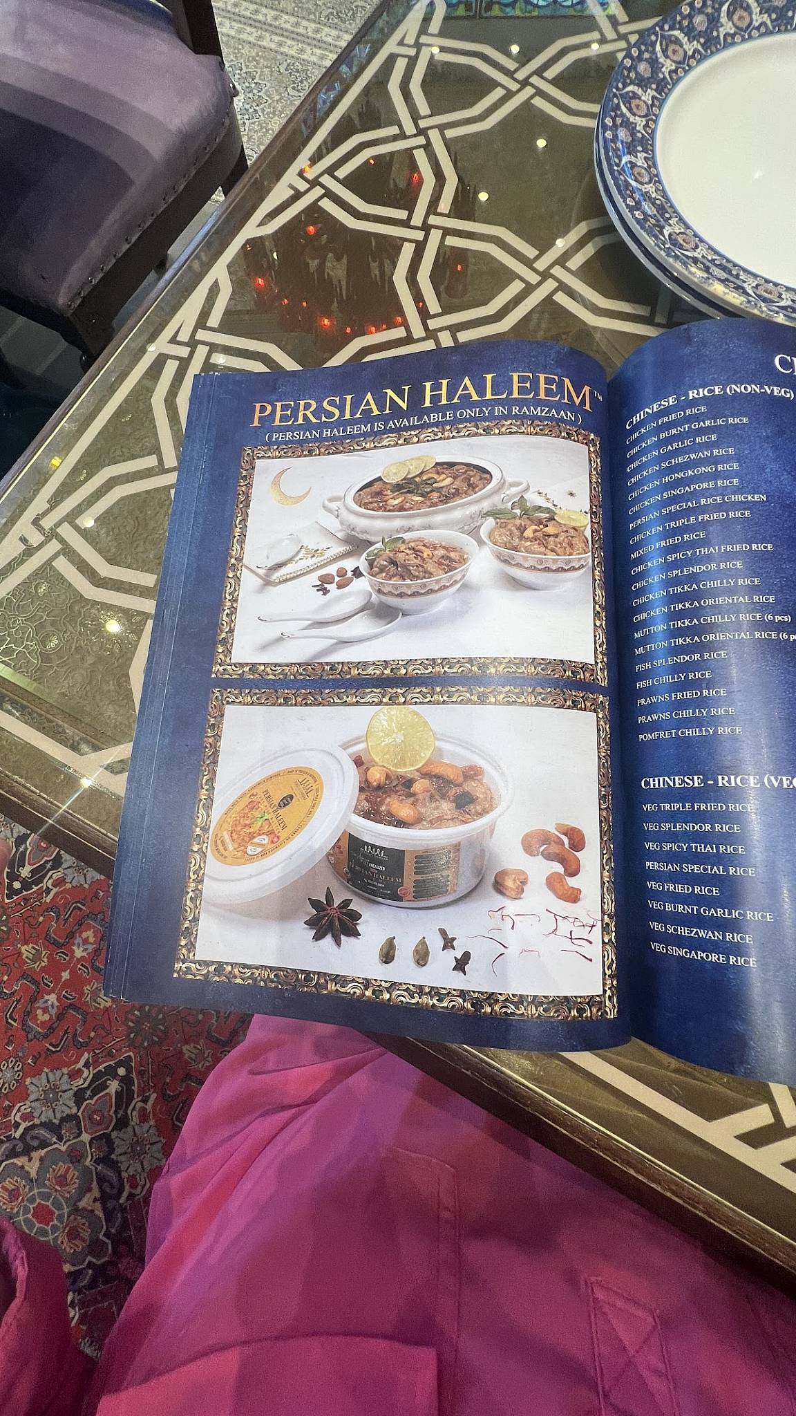 Menu at Persian Darbar Pune, Pune