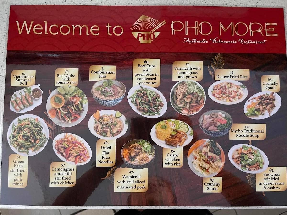 Menu at Phở More Moorebank restaurant, Moorebank