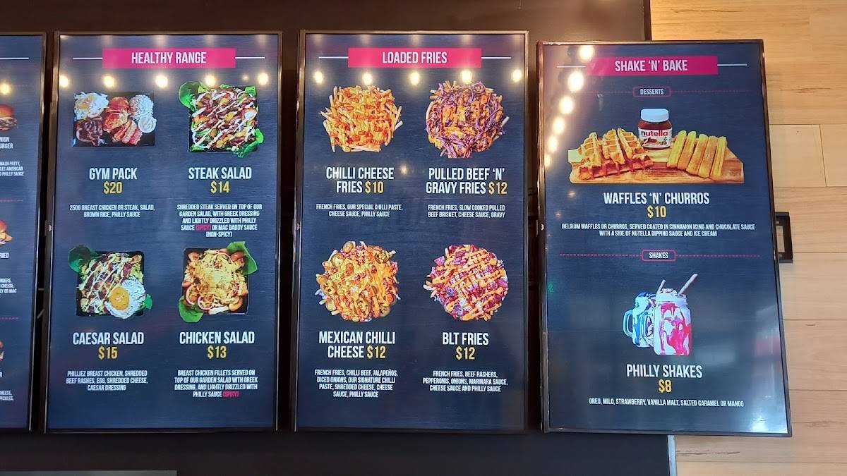 Menu at Philliez Penrith restaurant, Jamisontown