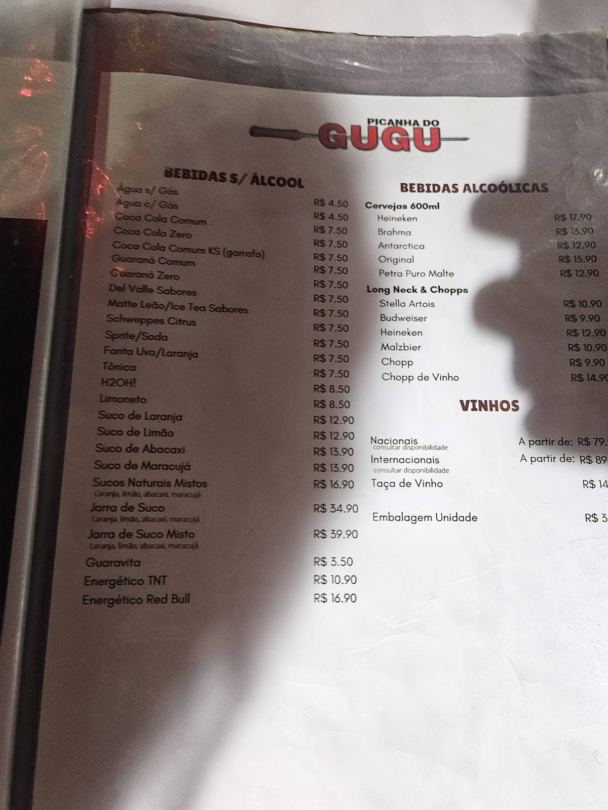 Menu em Picanha do Gugu restaurante, Cabo Frio