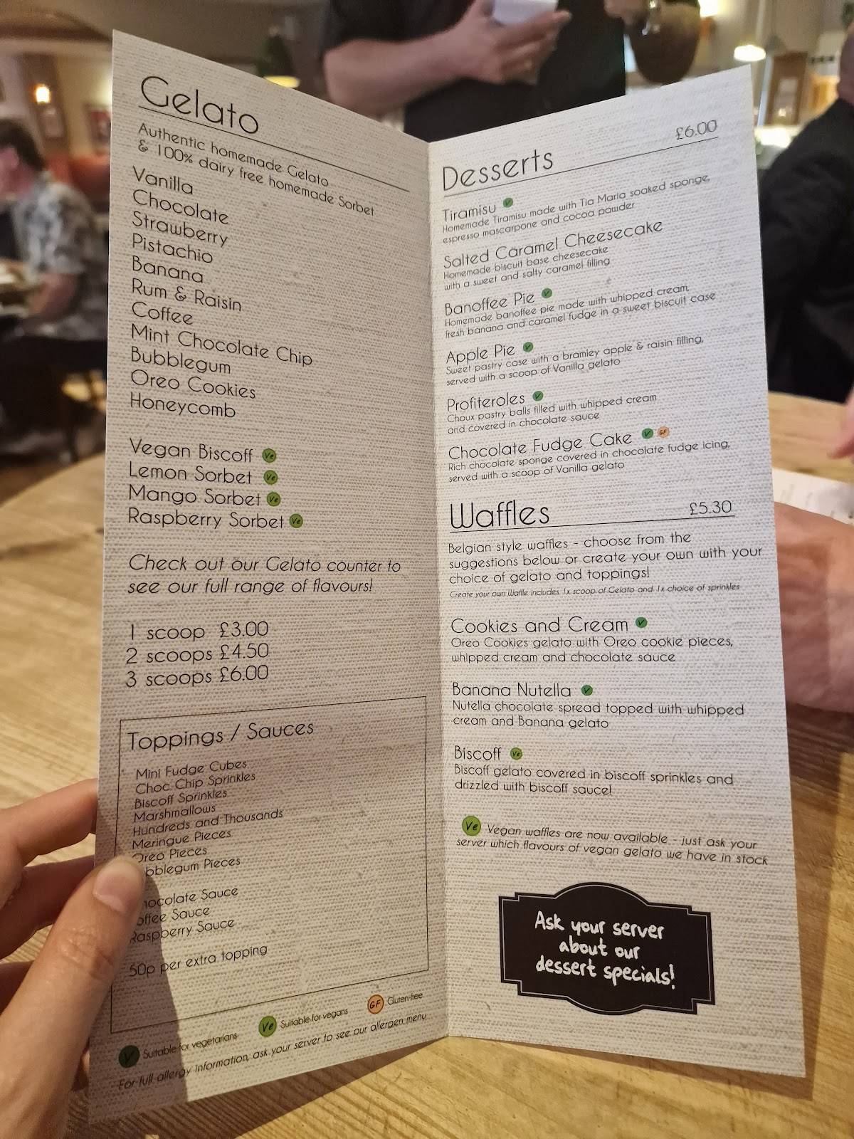 Menu at Picasso Express restaurant, Bexhill
