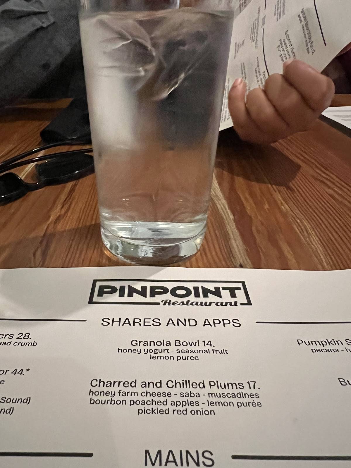 Menu at PinPoint Restaurant, Wilmington