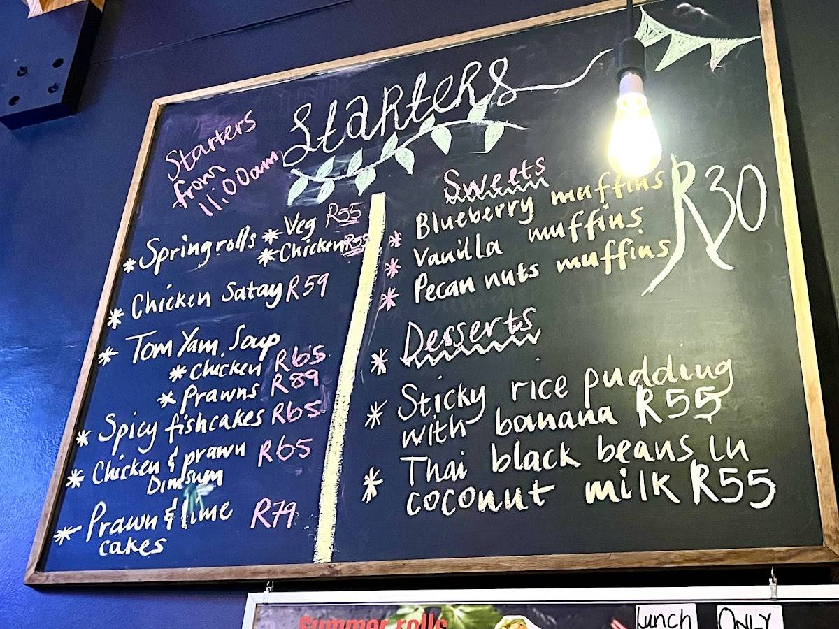 Menu at Pink Duck Thai Kitchen restaurant, Durban