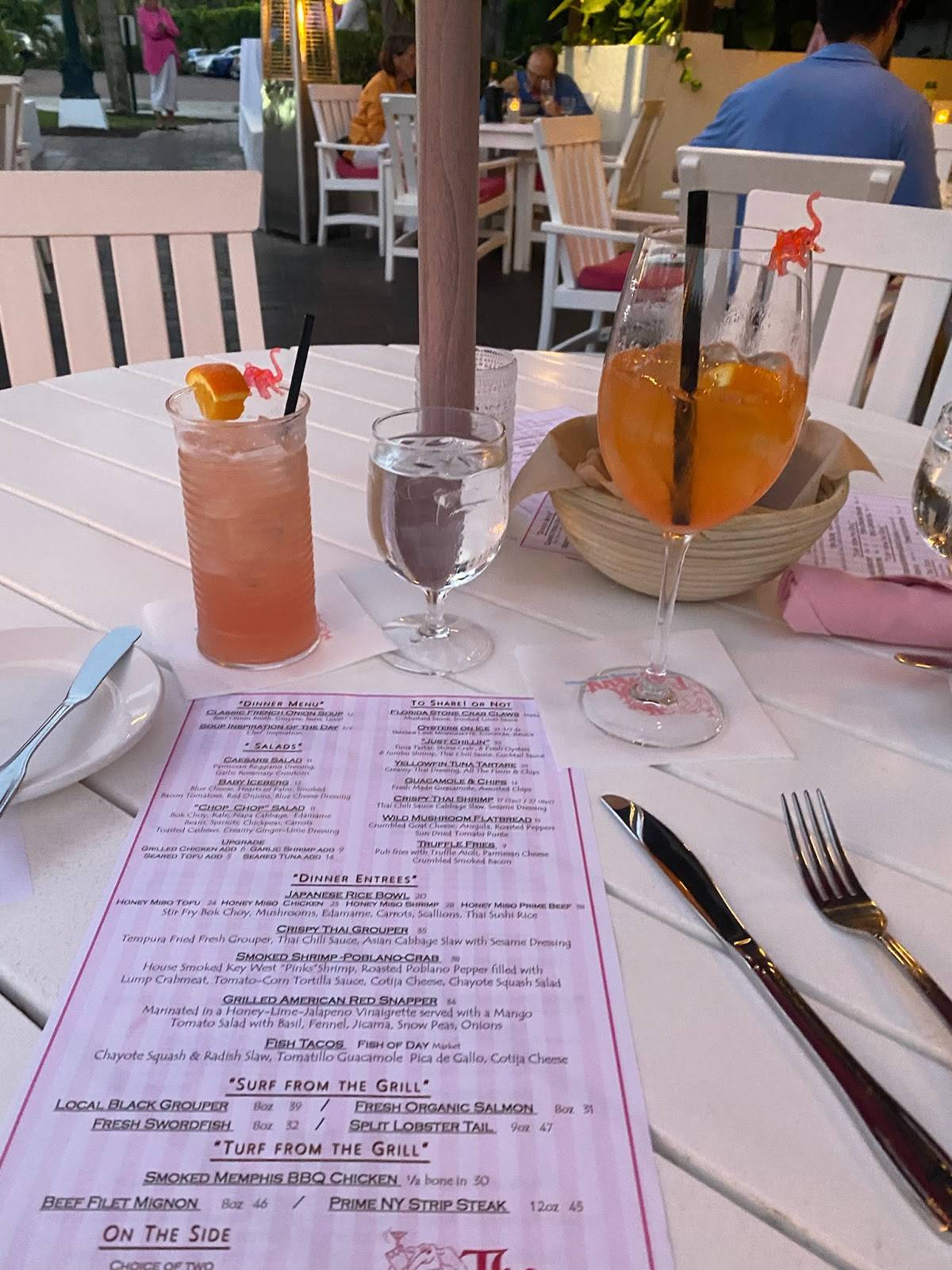 Menu at Pink Elephant pub & bar, Boca Grande