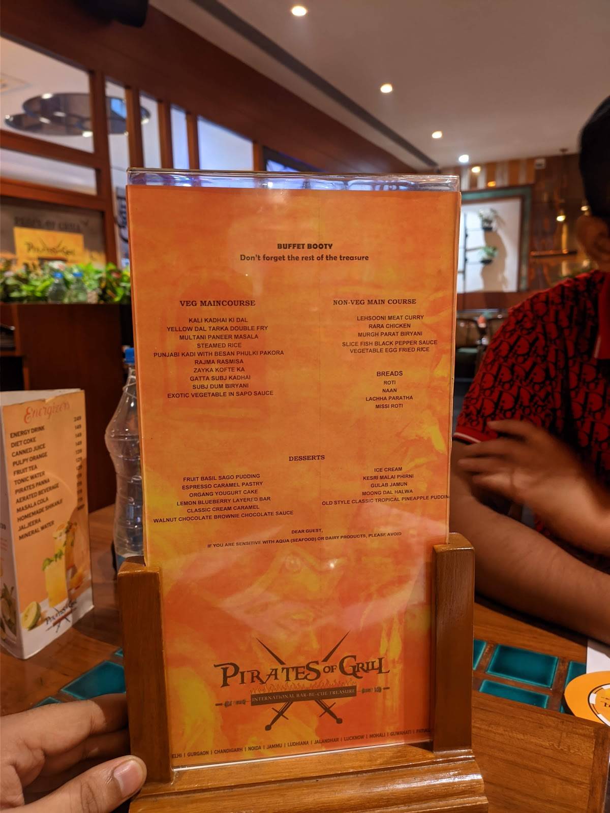 Menu at Pirates of Grill, Yamuna Nagar