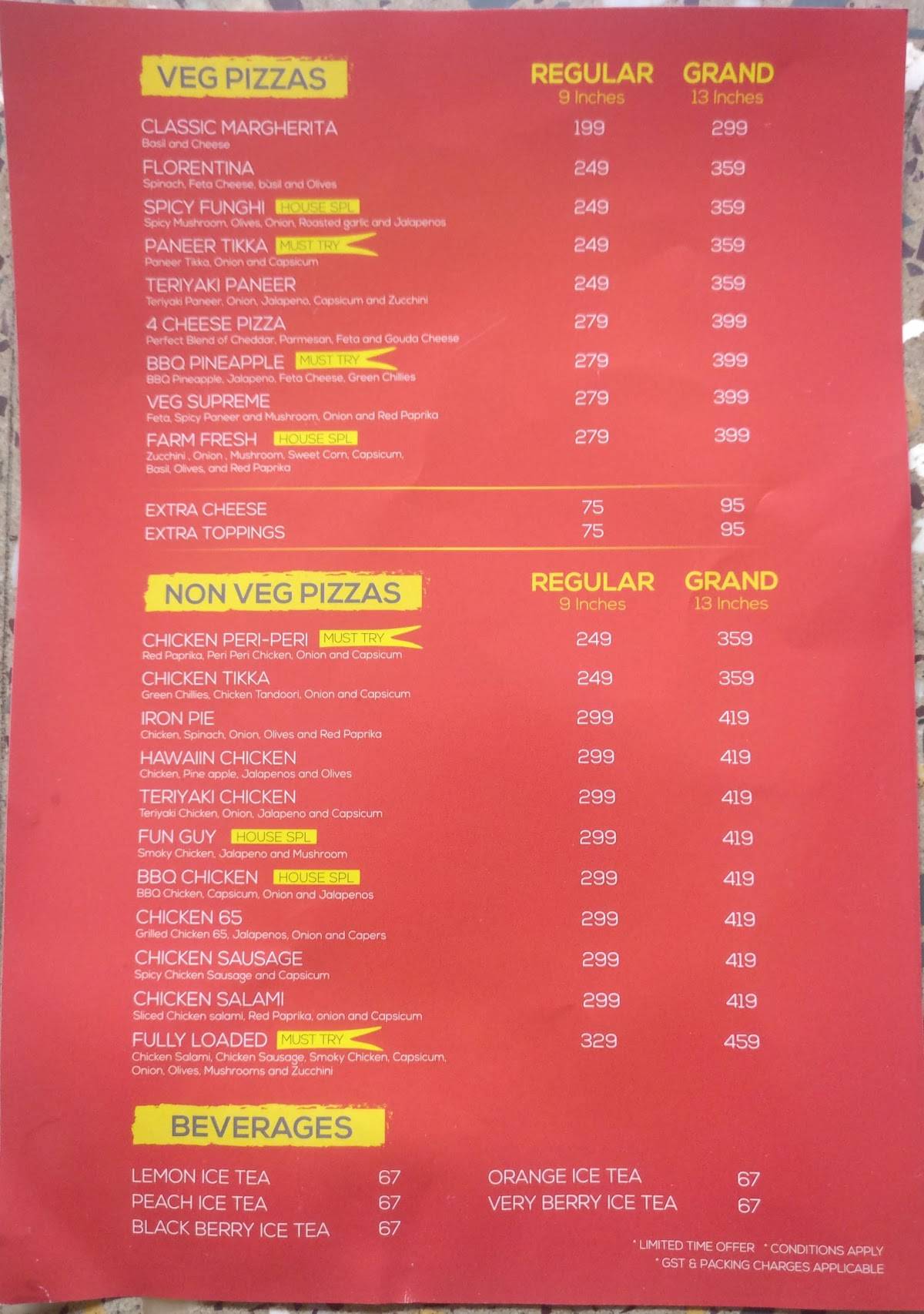 Menu at PizzaBoy - Wood Fired Bistro Porur, Chennai